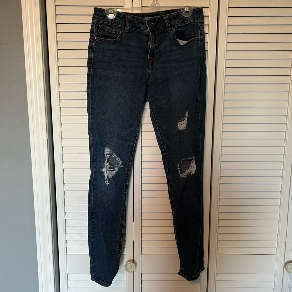 Refuge Distressed High Rise Skinny Jeans Euc - Gem